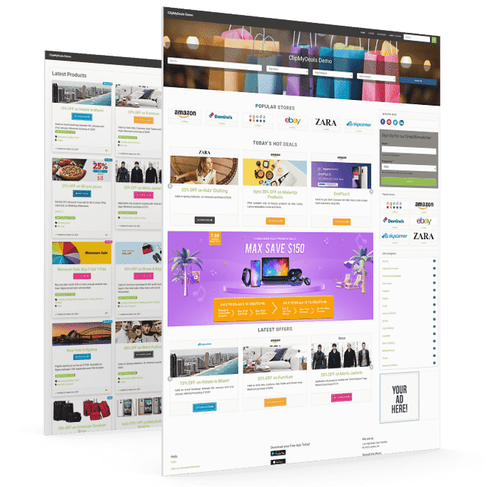 Demo Websites | ClipMyDeals